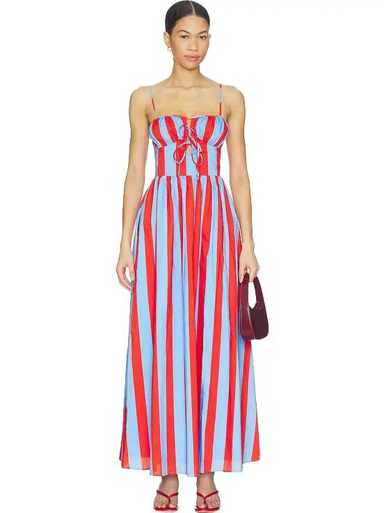 Line & Dot Primo Maxi Dress - Blue Multi