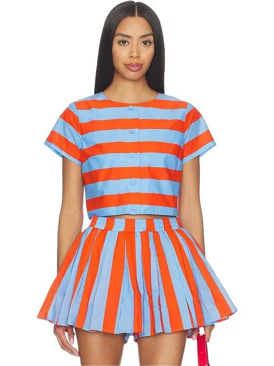 Line & Dot Primo Top - Blue Multi