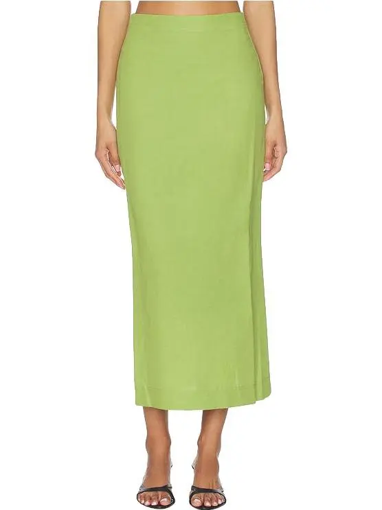 ALIGNE Mia Linen Mix Skirt - Apple