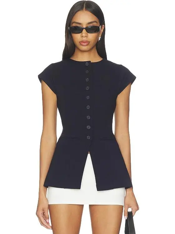 ALIGNE Ariel Ponte Top - Navy