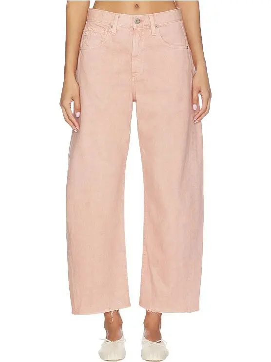 Ag Hattie Crop Straight Leg Jeans - Sulfur Sparkling Rose