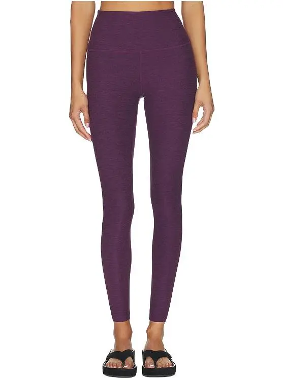 Beyond Yoga Spacedye Leggings In Purple - Brilliant Blackberry Heather