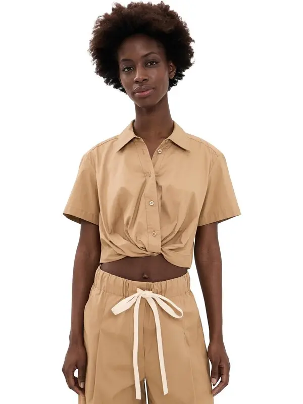 A.L.C. Lily Cropped Shirt - Toffee