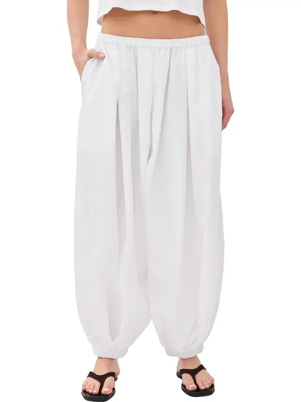 Tibi Summer Balloon Pants - White