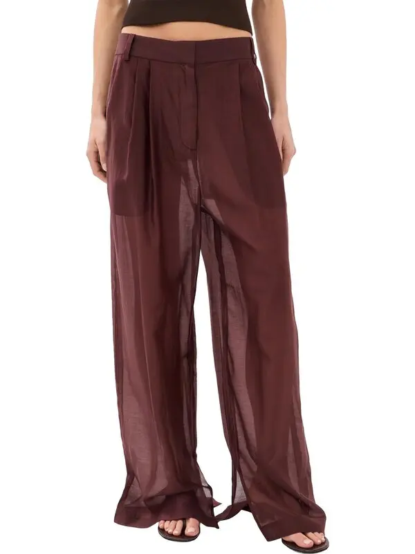 Tibi Stella Pants - Russet Brown