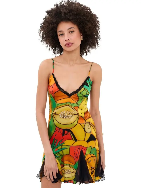 DONDE ESTEBAN Frutas Silk Mini Dress - Multi