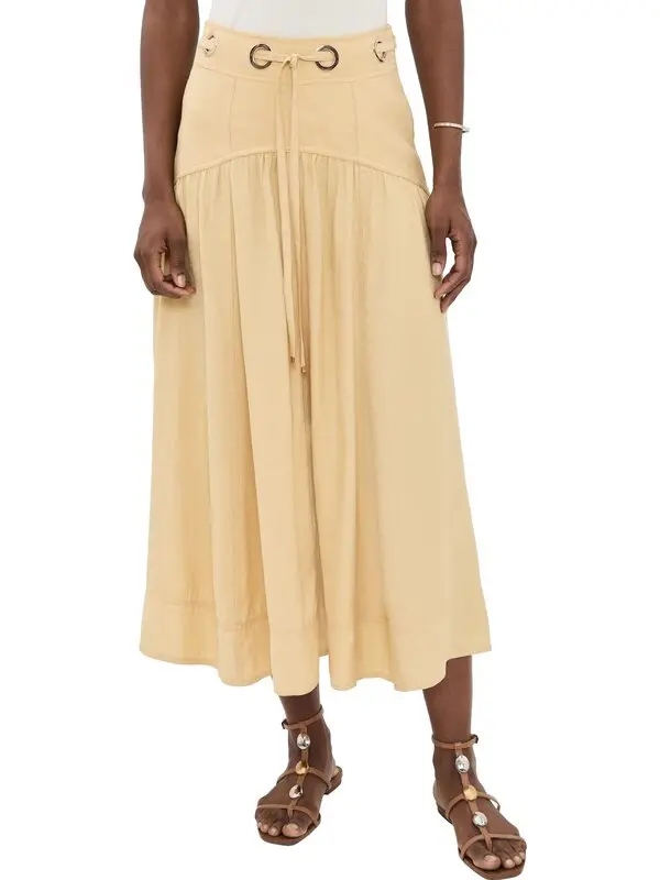 Ba&sh Donia Midi Skirt - Paille