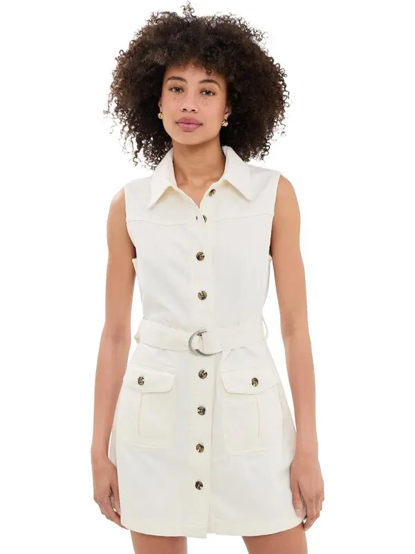 SEVENTY + MOCHI Dalia Dress - Herringbone Ecru