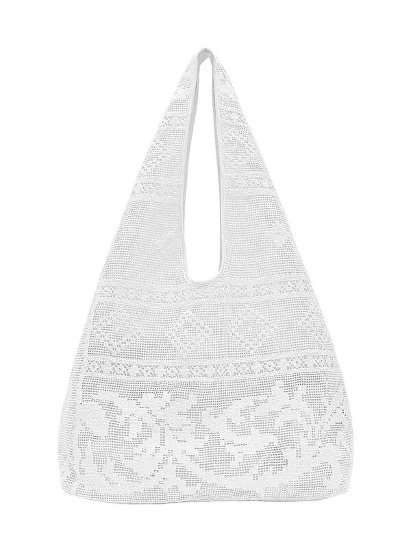 REFORMATION Aurelia Lace Tote - White