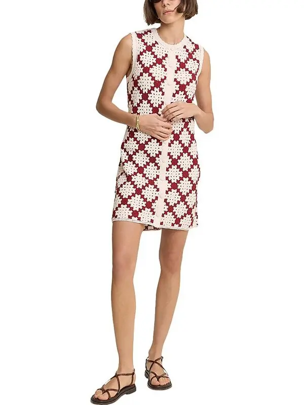 NOBODY'S CHILD Crochet Button Through Mini Dress - Open Misce