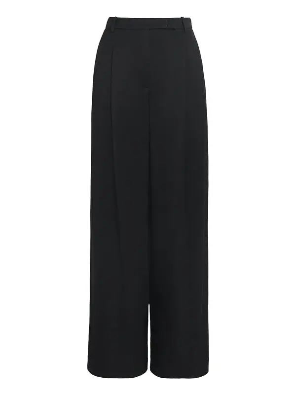 Eleventy Pleated Straight Leg Trousers - Black
