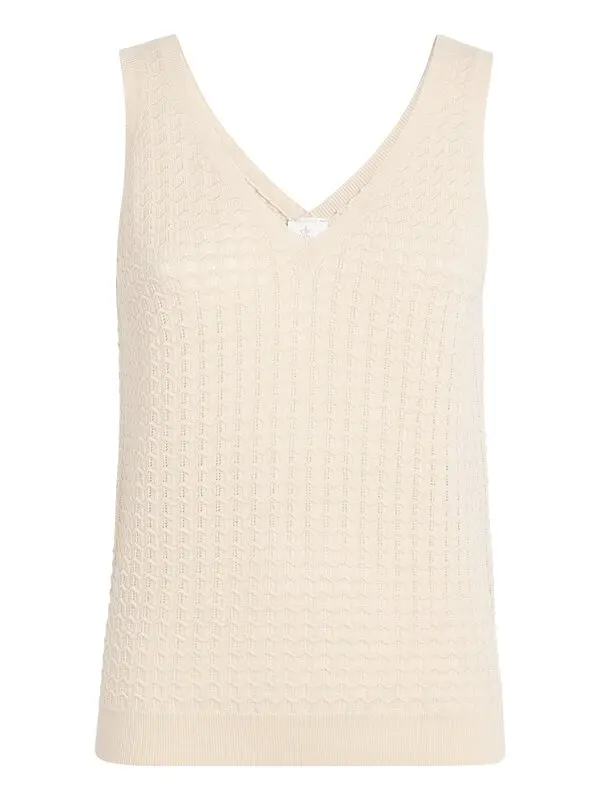 Eleventy Wool Tank Top - Beige