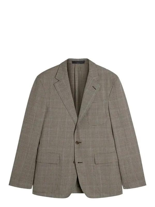 Dunhill Wool-cashmere Check Cavendish Blazer - Beige