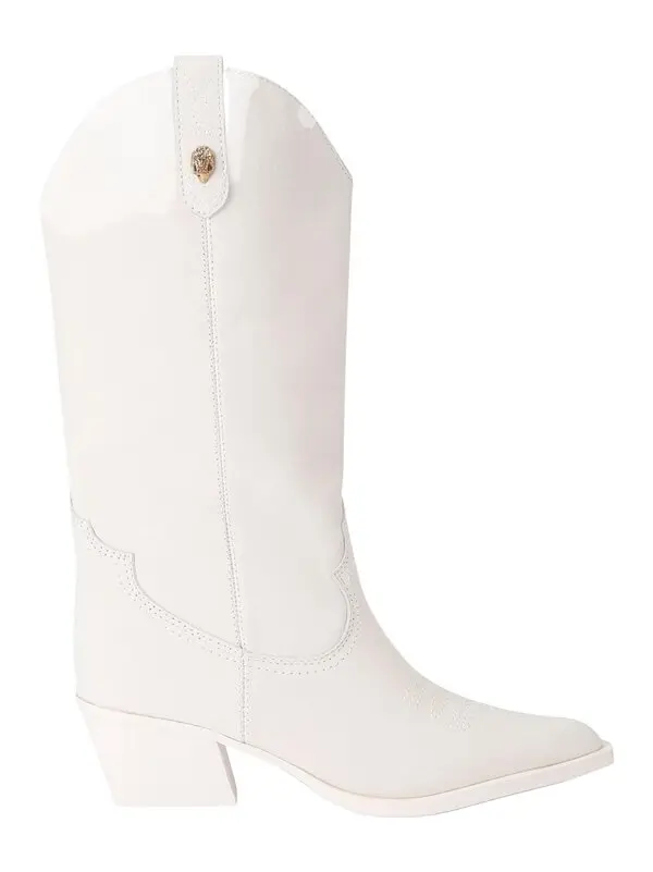 Kurt Geiger Leather Cowboy Boots - White