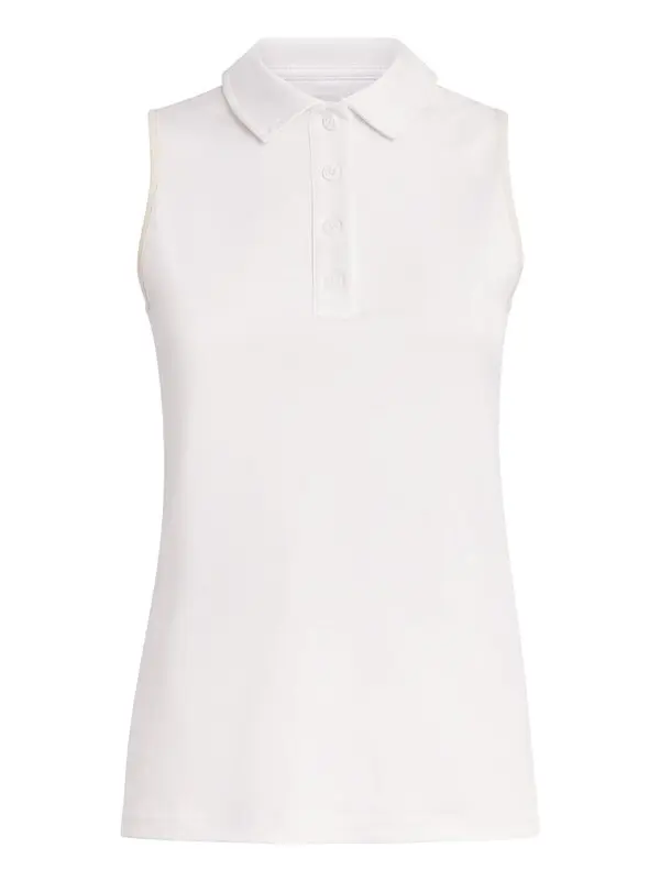 Eleventy Sleeveless Polo Shirt - White