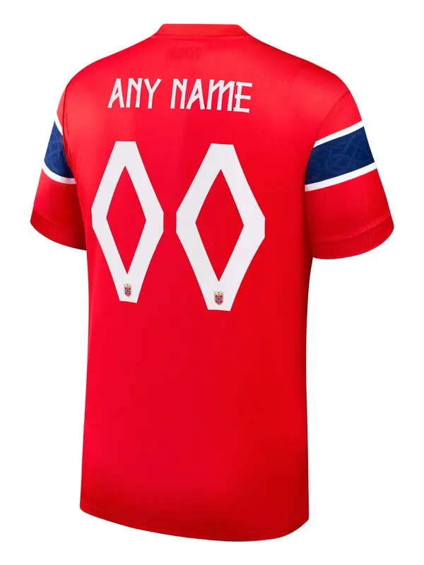 Nike Norway 2026 Stadium Home Replica Custom Jersey - Red