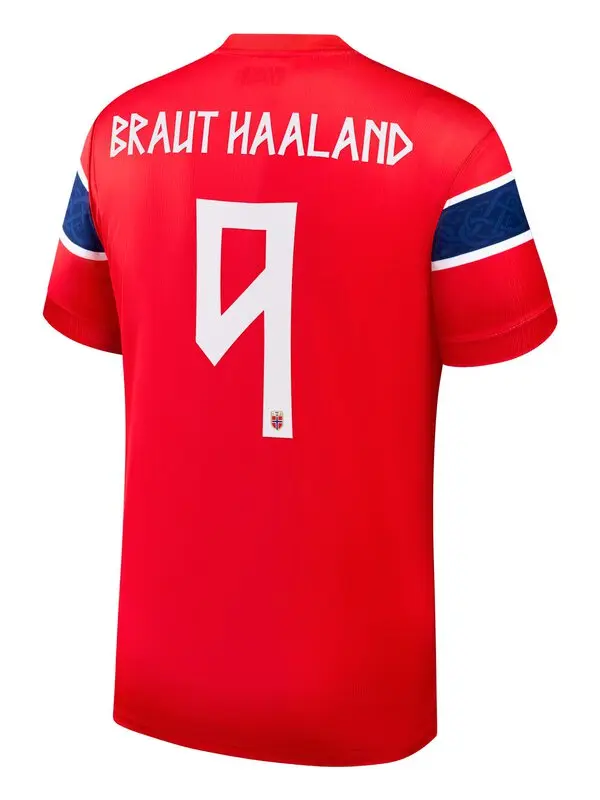 Nike Erling Braut Haaland Norway National Team 2026 Stadium Home Dri-fit Soccer Jersey - Red