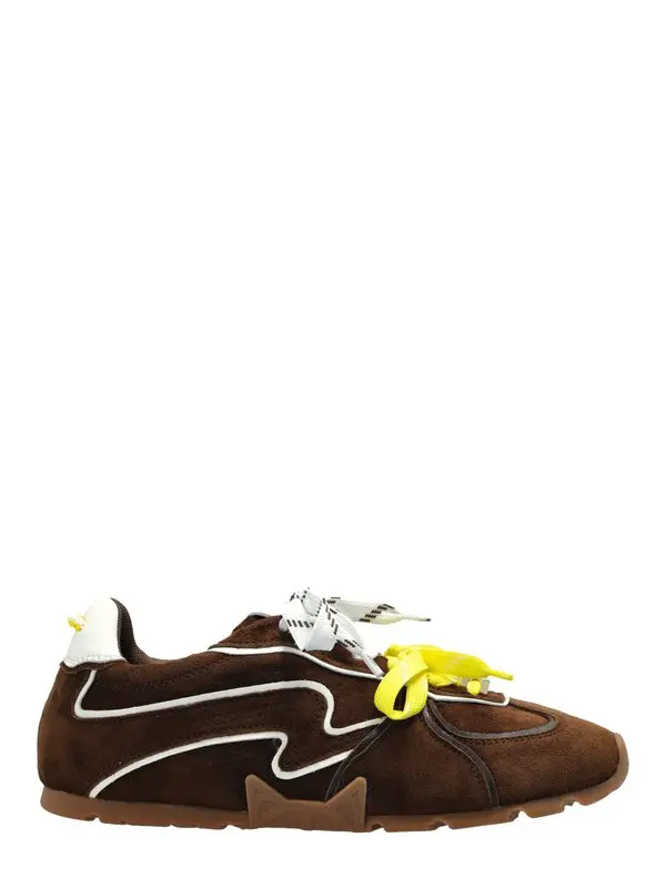 NAKED WOLFE Adored" Suede Low Top Sneakers - Brown