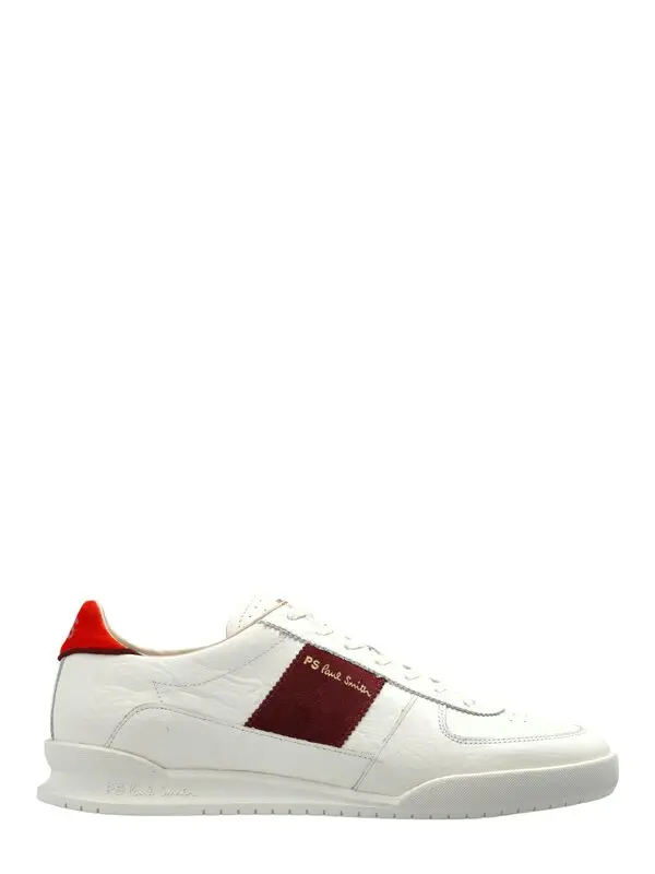 Paul Smith Low Top Leather Sneakers With Velvet Trim - White