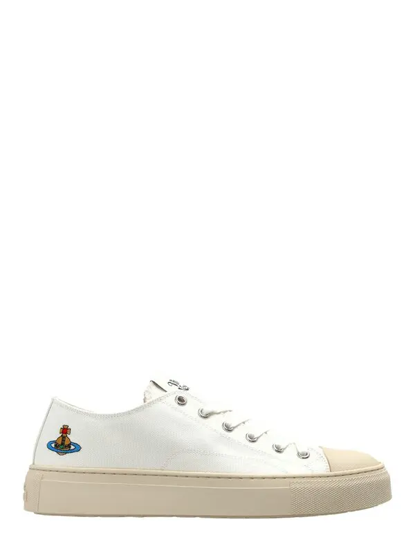 VIVIENNE WESTWOOD Embroidered Orb Low Top Sneakers - White
