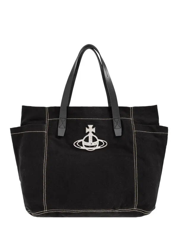 VIVIENNE WESTWOOD Henry Medium Shopper Bag - Black