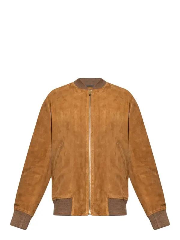 Paul Smith Suede Bomber Jacket - Brown