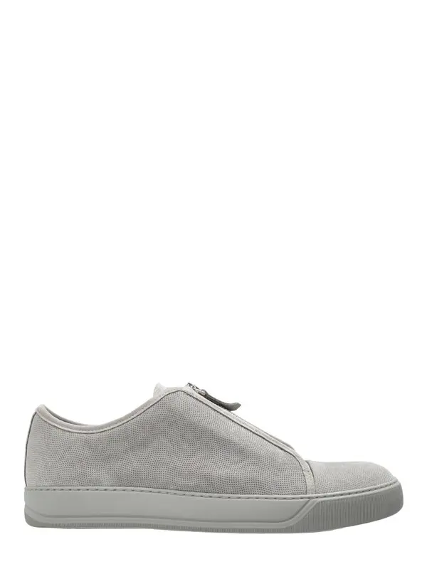 LANVIN Bb1 Suede Sneakers With Zipper Closure - Grey