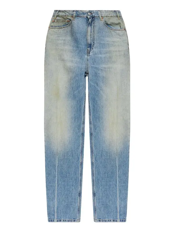 MAISON MARGIELA Vintage Effect Straight Leg Jeans - Blue
