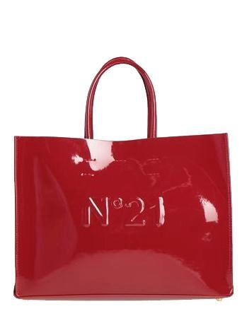 N°21 Patent Effect Tote Bag - Red