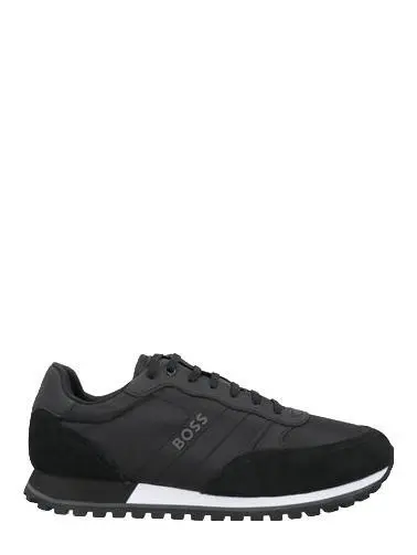 BOSS Leather And Textile Fiber Low-top Sneakers - Black