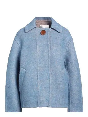 Tory Burch Light Wool Blend Coat - Blue
