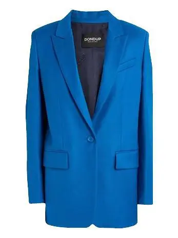 DONDUP Virgin Wool Blend Blazer - Blue