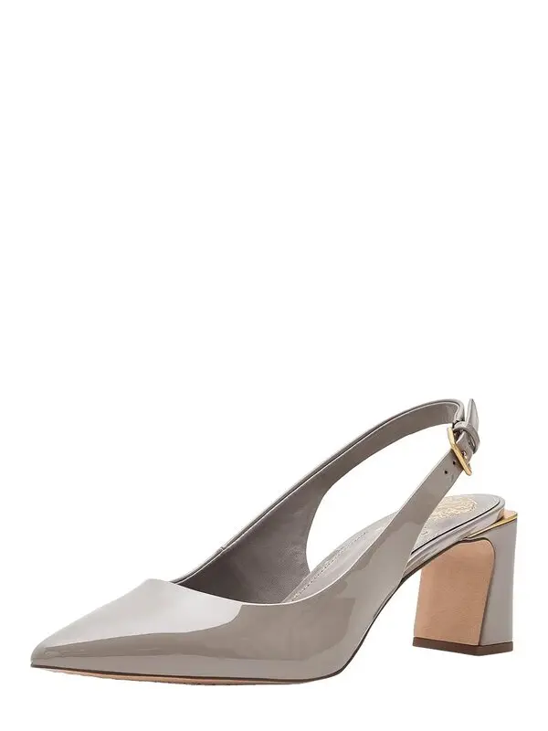 Vince Camuto Hamden Buckle Slingback Pumps High Heel - Gray