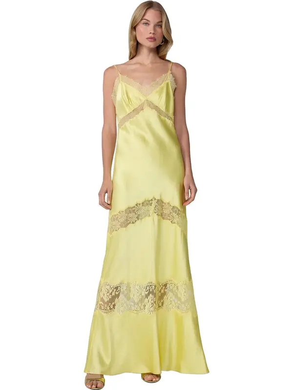 Diane Von Furstenberg Eden Lace Maxi Dress - Meringue