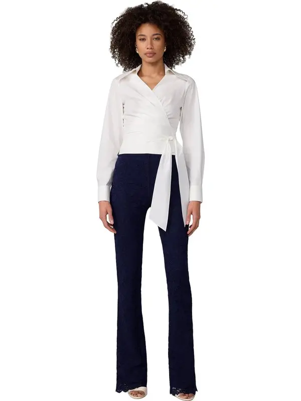 Diane Von Furstenberg Kayla Lace Pants - Maritime Navy