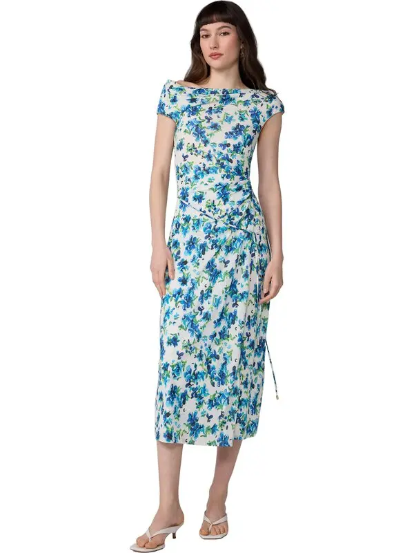 Diane Von Furstenberg Wittrock Midi Dress - Meadow Ibiza Blue