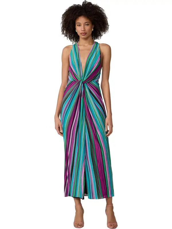 Diane Von Furstenberg Zella Dress - Tropez Stripe Gossip Pink