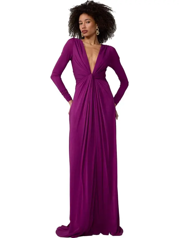 Diane Von Furstenberg Sasha Maxi Dress - Plum