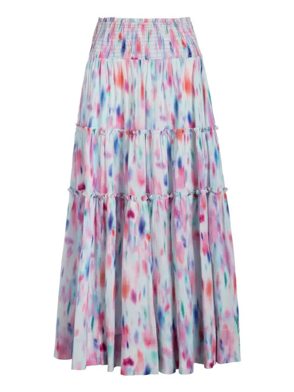 CHANGE OF SCENERY Hazy Ikat Seafoam Charlie Skirt - Blue/white