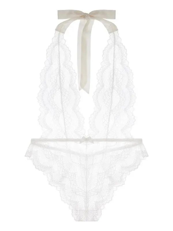 JOURNELLE Natalia Lace Bodysuit - White