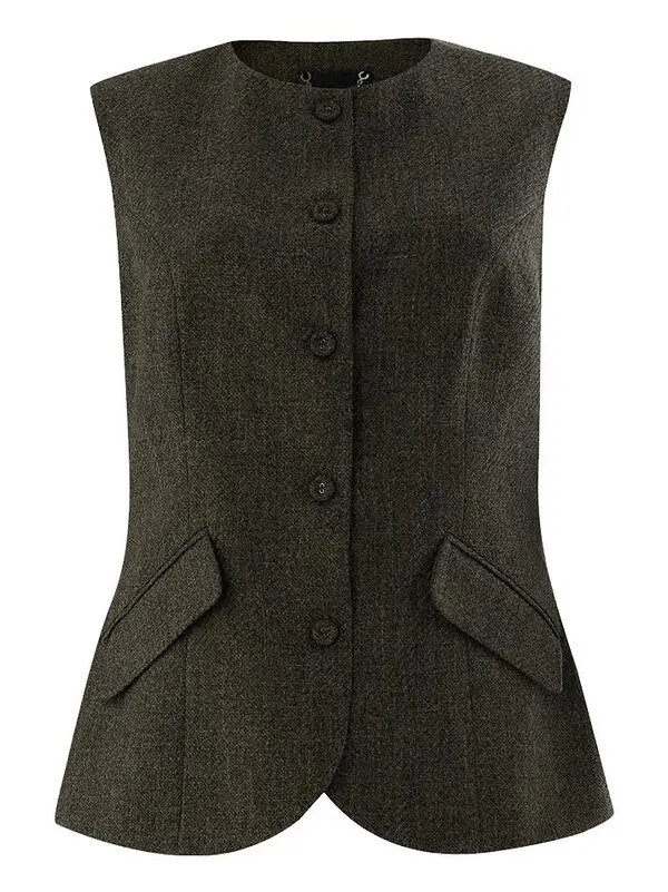 EXQUISE Royal Sleeveless Vest - Grey