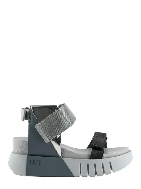 United Nude Delta Run Platform Sandals - Silver/grey/black