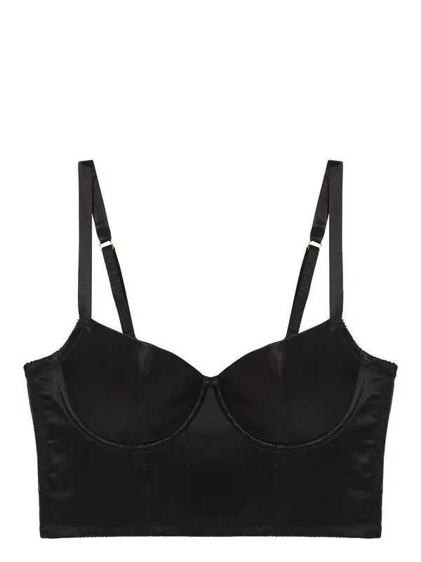 JOURNELLE Iris Underwire Crop Bustier - Black