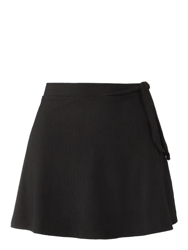 CHANGE OF SCENERY Amy Textured Swim Skirt - Black