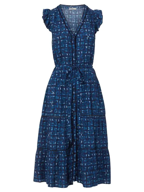 CHANGE OF SCENERY Emily Maxi Shirtdress - Blue/white