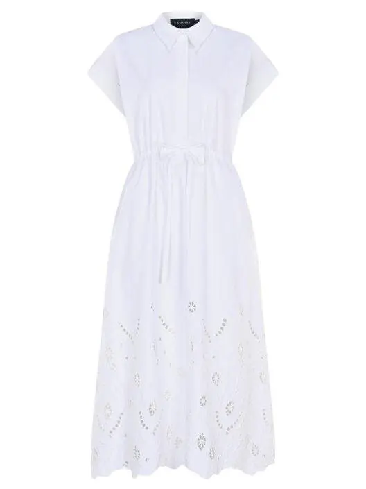 EXQUISE Leila Belted Maxi Dress - White
