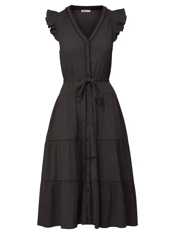 CHANGE OF SCENERY Emily Shirtdress - Black