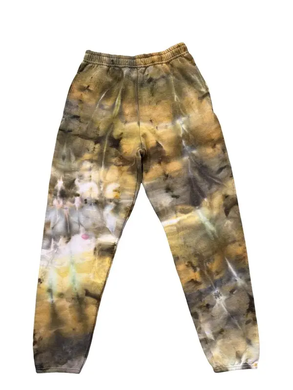 ROY G. Camo Tie-dye Sweatpants With Pockets And Drawstring - Green