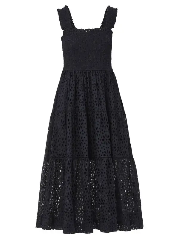CHANGE OF SCENERY Kristen Cotton Lace Maxi Dress - Black