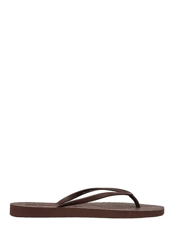 VELOUR Tapered Flip Flops - Brown
